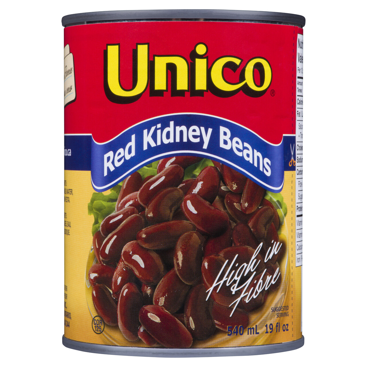 Unico Beans Red Kidney 540 ml - Voilà Online Groceries & Offers