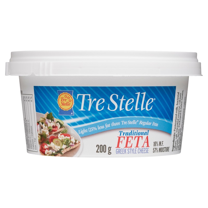 Tre Stelle Traditional Feta Cheese Light 200 g - Voilà Online Groceries ...