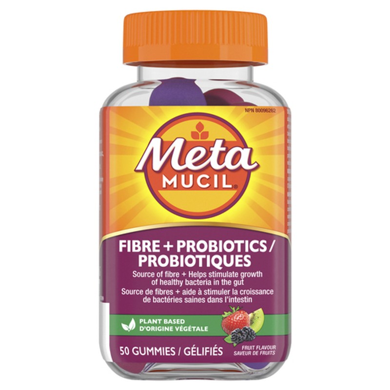Metamucil Fiber Probiotics Vitamin Gummies 50 Count - Voilà Online ...