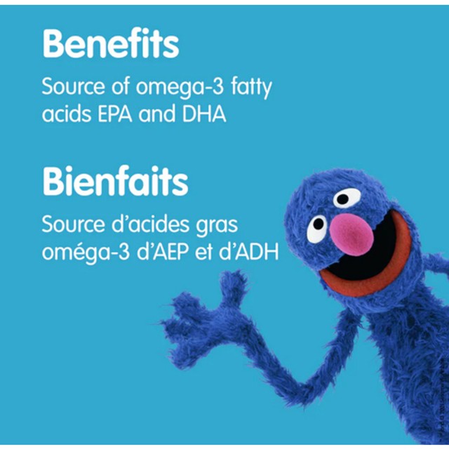 Sesame Street Omega-3 With DHA Gummies Orange Lemon 120 Count - Voilà ...