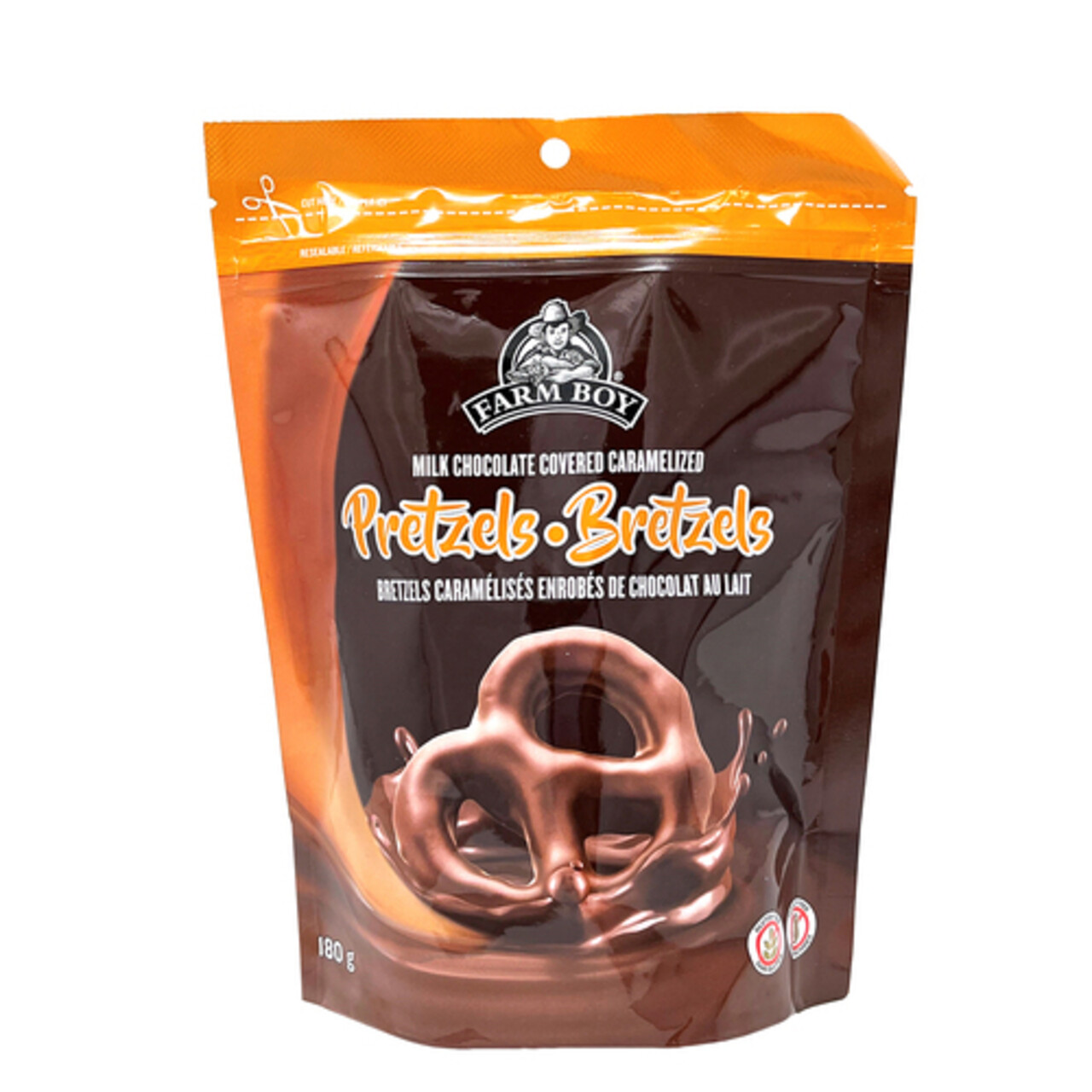 Farm Boy Milk Chocolate Caramel Pretzels 180 g - Voilà Online Groceries ...