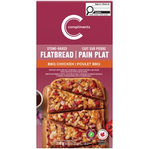 Compliments Frozen Flatbread Pizza Stone Baked BBQ Chicken 310 g ...