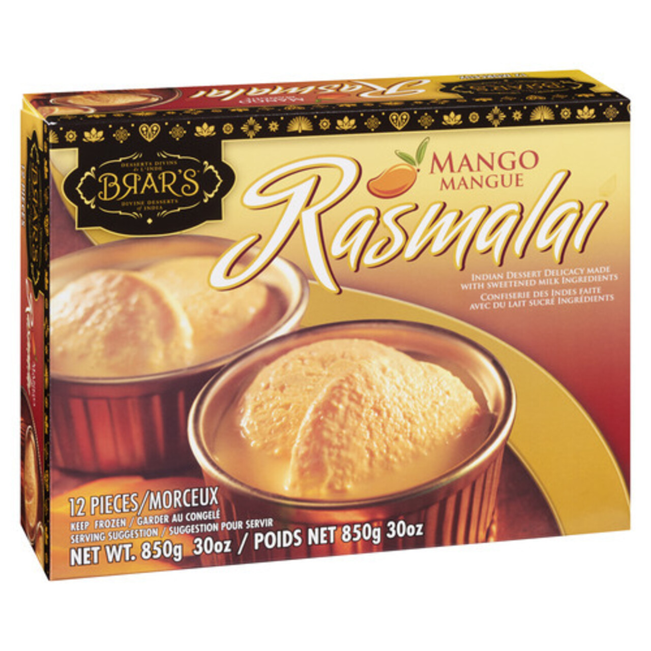 Brar's Frozen Dessert Rasmalai Mango 850 g - Voilà Online Groceries ...