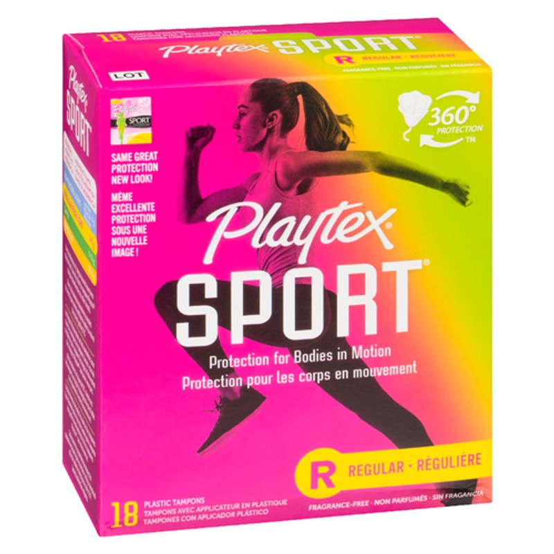 Playtex Sport Tampons Regular Unscented 18 Count - Voilà Online ...