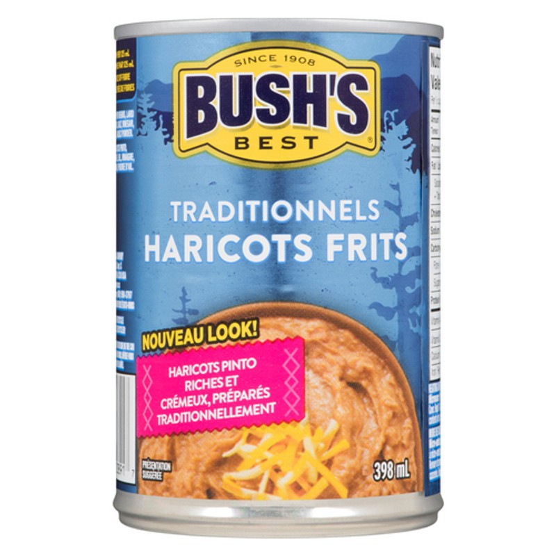 Bush Refried Traditional Beans Rich & Creamy 398 ml - Voilà Online ...