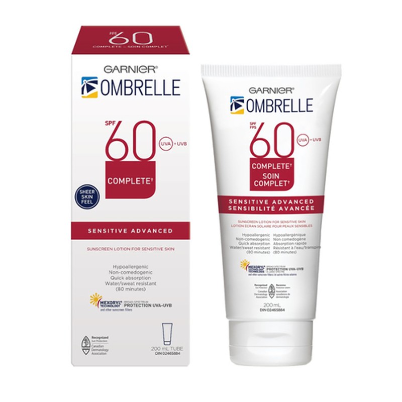 Garnier Ombrelle Sunscreen Lotion Complete Sensitive Advanced SPF 60 ...