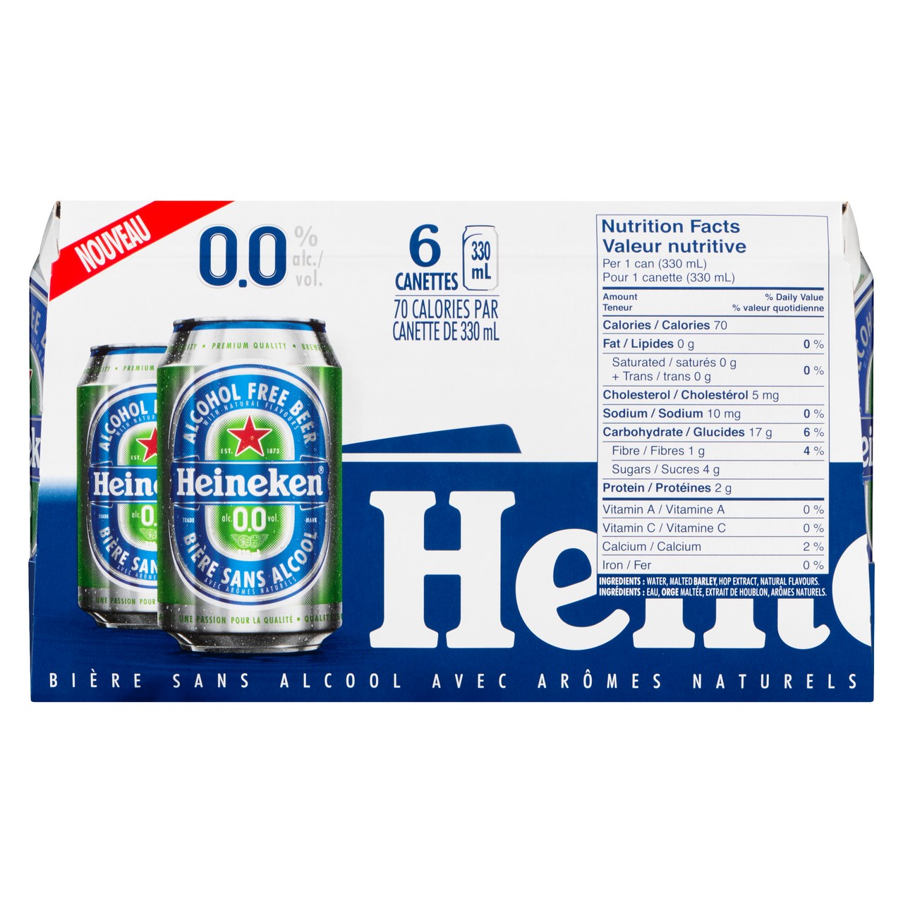 Heineken 0.0% Alcohol Beer 6 x 330 ml (cans) - Voilà Online Groceries ...