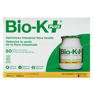 Bio-K Plus Gluten-Free Probiotic Fermented Milk Vanilla 12 x 98 g ...
