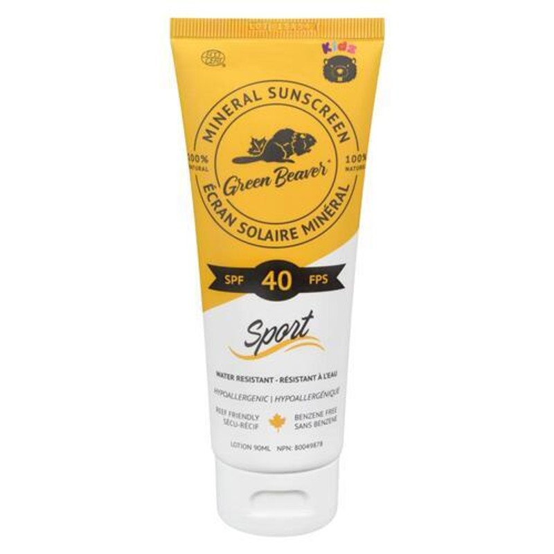 The Green Beaver Company Kids Mineral Sunscreen Lotion SPF 40 Fragrance ...
