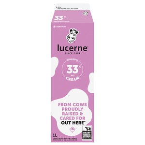 Lucerne 33% Whipping Cream 1 L - Voilà Online Groceries & Offers