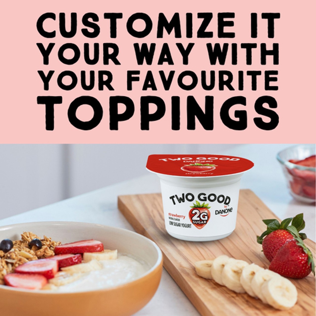 Two Good Low Sugar Yogurt Strawberry 4 x 95 g - Voilà Online Groceries ...