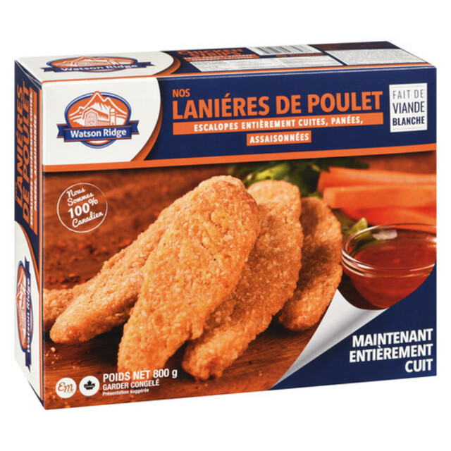 Watson Ridge Frozen Chicken Strips Breaded Fully Cooked 800 g - Voilà ...