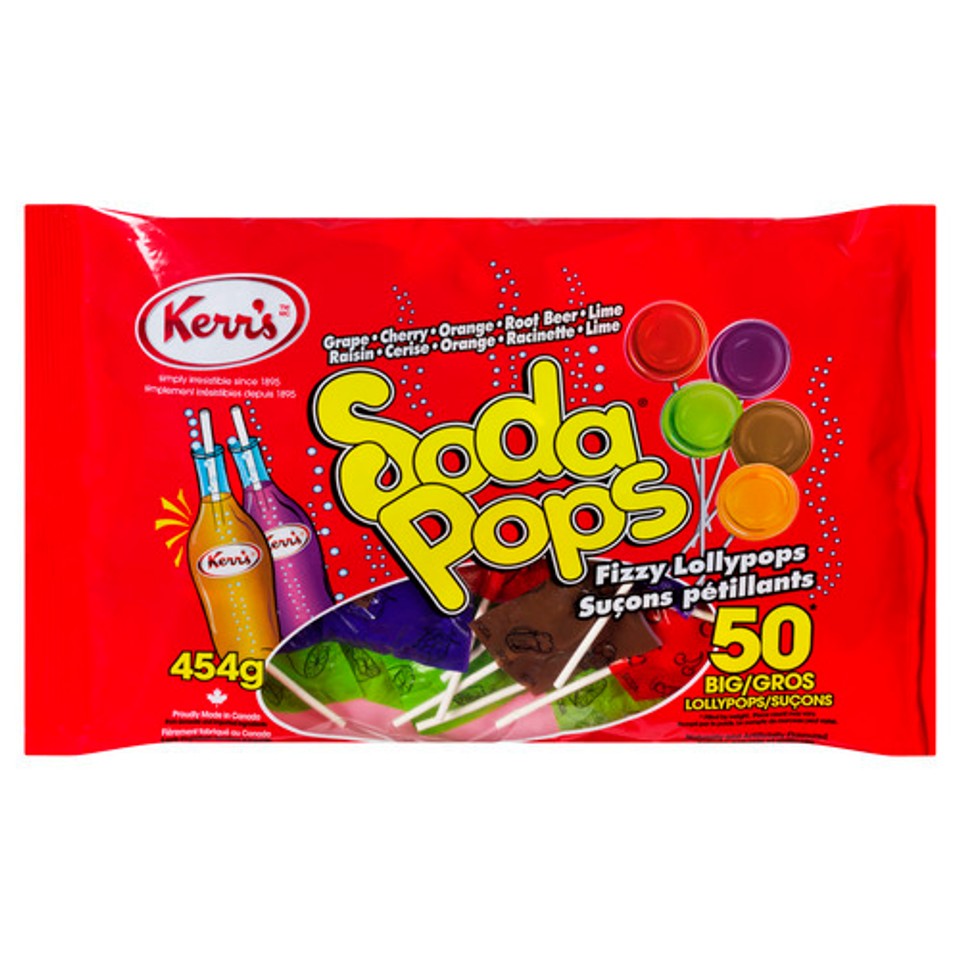 Kerr's Soda Pops Fizzy Lollypops 454 g - Voilà Online Groceries & Offers
