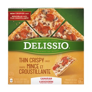 Delissio Frozen Thin Crispy Crust Pizza Canadian 520 g - Voilà Online ...