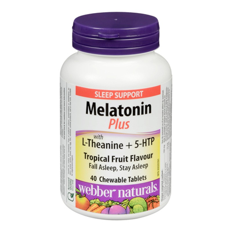 Webber Naturals Melatonin Plus Tropical Flavour 40 Chewable Tablets ...