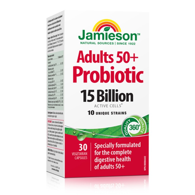 Jamieson Probiotic Supplement Complex Adult 50 + Capsules 30 Count ...