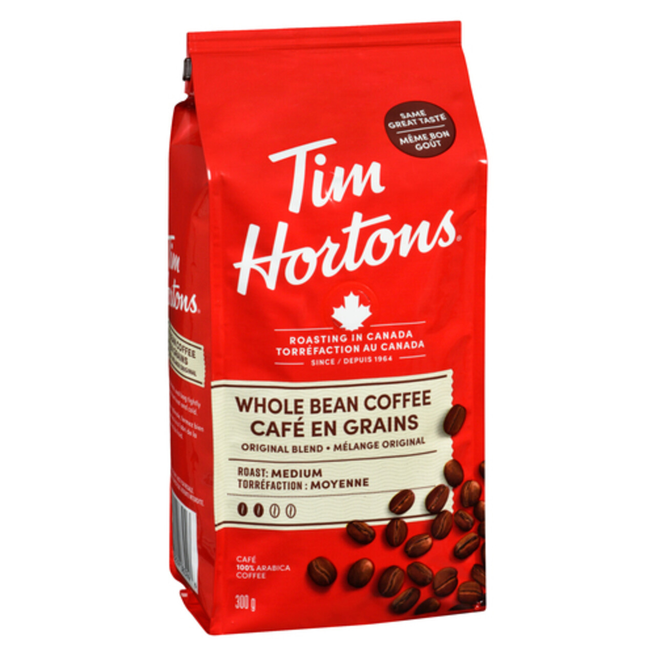 Tim Hortons Whole Bean Coffee Light Medium Roast 300 g - Voilà Online ...