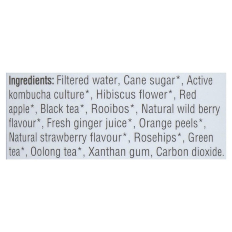 Rise Kombucha Organic Tea Hibiscus & Rose Hips 414 ml (bottle) - Voilà ...