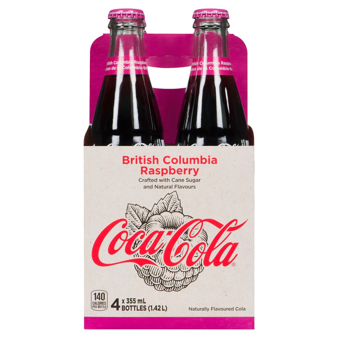 Coca-Cola Soft Drink British Columbia Raspberry 4 x 355 ml (bottles ...