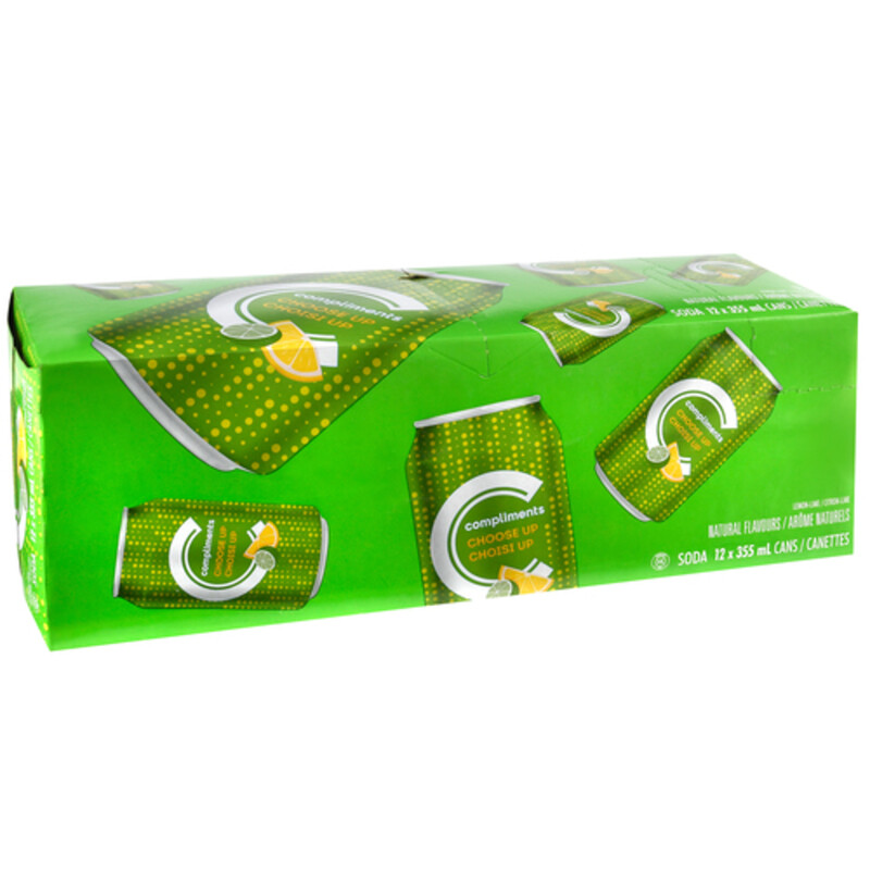 Compliments Choose Up Soft Drink Lemon Lime 12 x 355 ml (cans) - Voilà ...