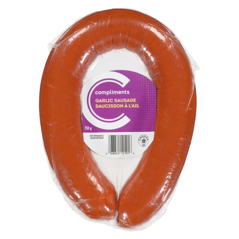 Compliments Garlic Sausage 750 g - Voilà Online Groceries & Offers