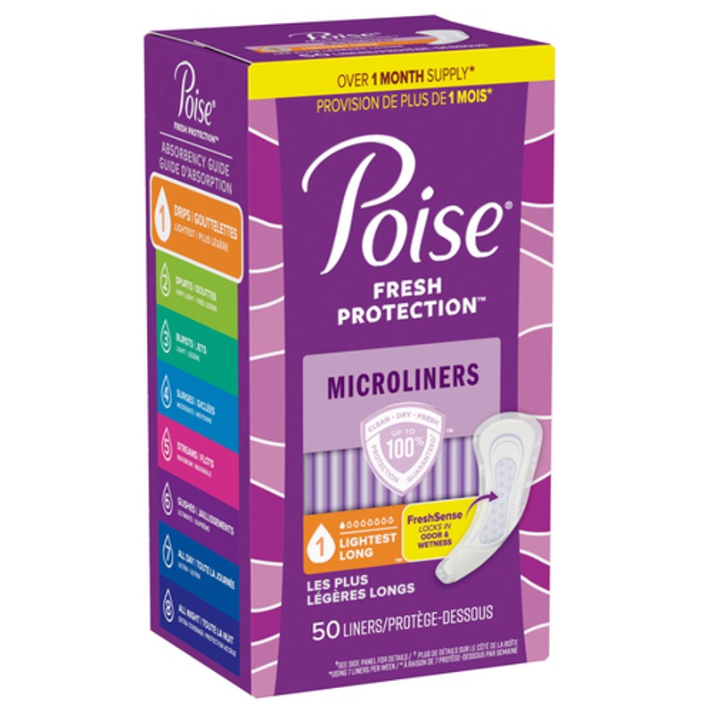 Poise Adult Incontinence Liner Regular 50 Count - Voilà Online ...