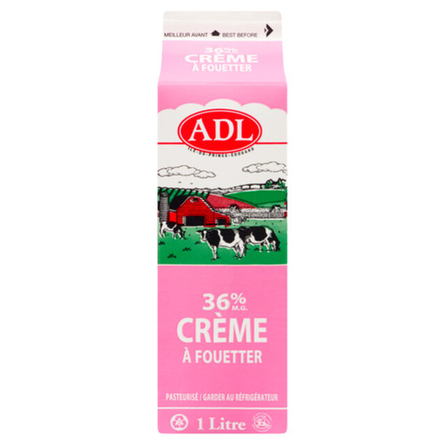 ADL 36% Whipping Cream 1 L - Voilà Online Groceries & Offers