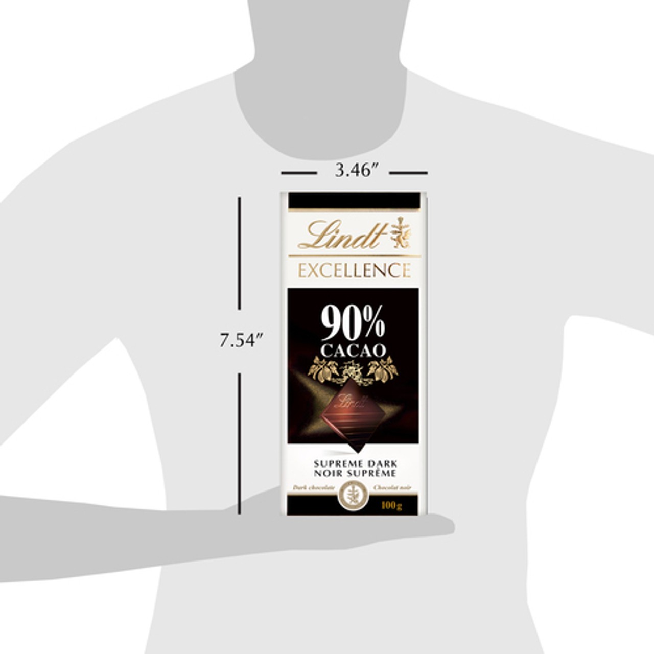 Lindt Excellence Dark Chocolate Bar 90% Cacao 100 g - Voilà Online ...