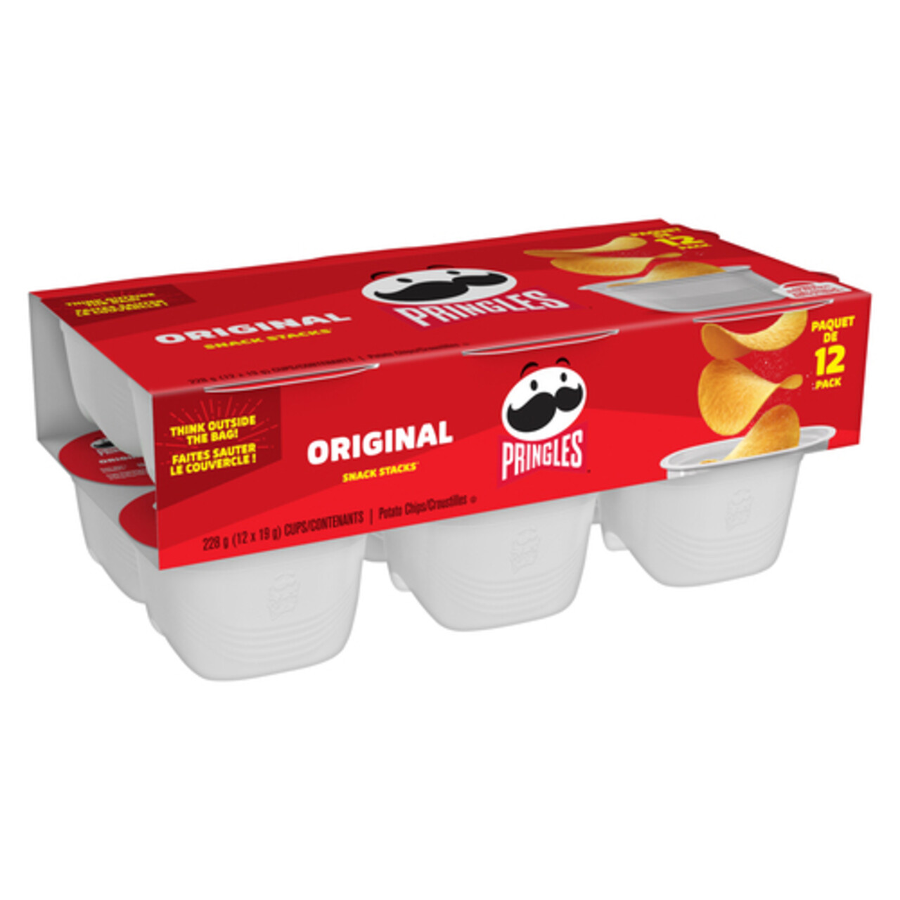 Pringles Potato Chips Original Snack Stacks 12 x 19 g - Voilà Online ...