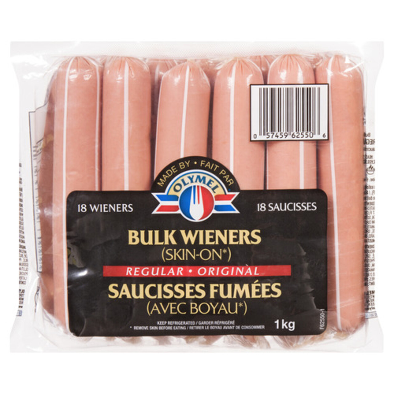 Olymel Skin On Wieners Regular 1 kg - Voilà Online Groceries & Offers