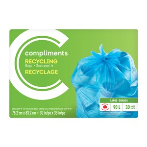 Compliments Grip N Tie Recycling Bags Large 90 L 30 Bags - Voilà Online ...