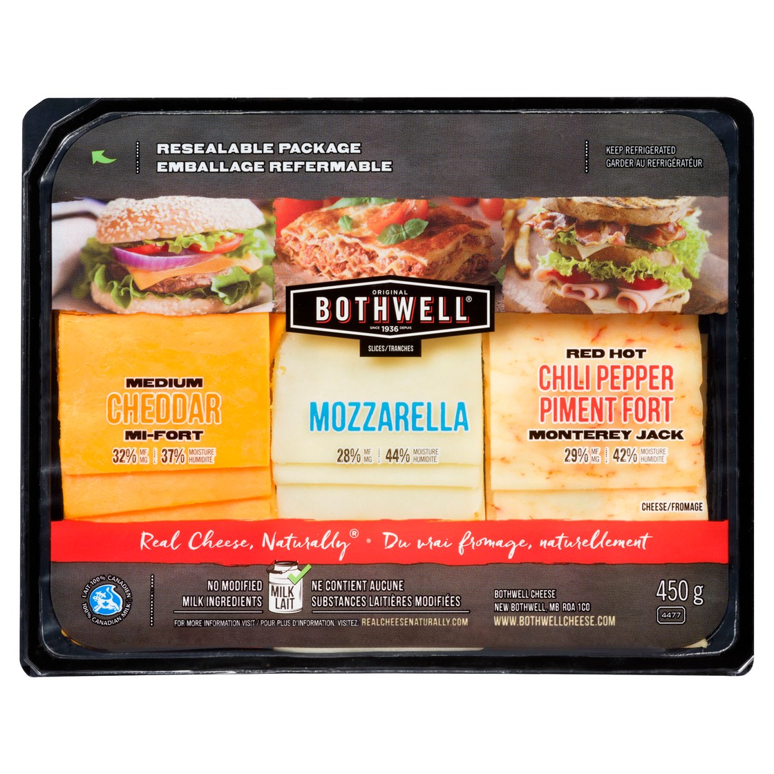 Bothwell Sliced Cheese Variety Pack 450 g - Voilà Online Groceries & Offers