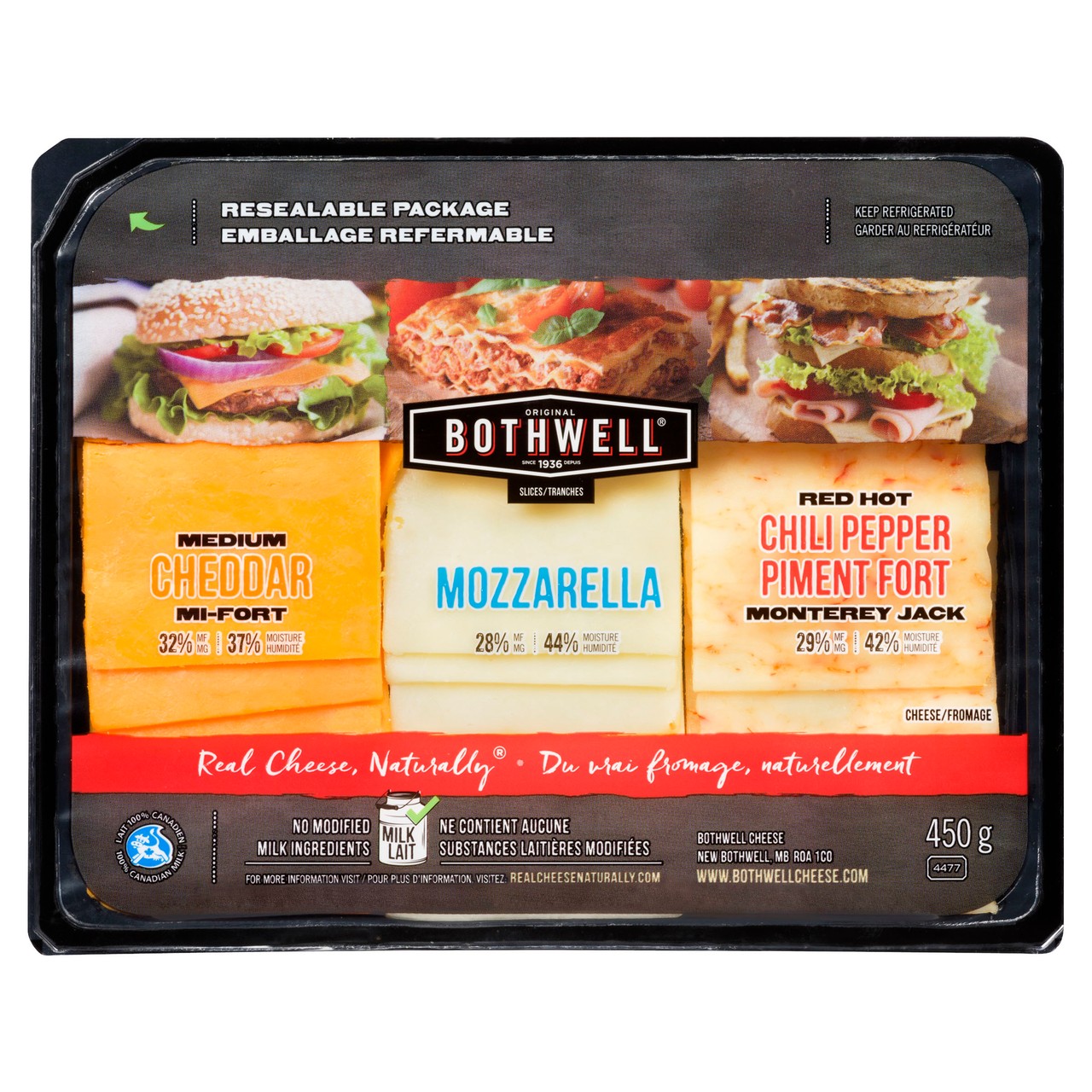 Bothwell Sliced Cheese Variety Pack 450 g - Voilà Online Groceries & Offers