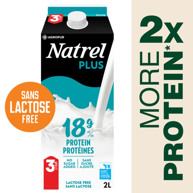 Natrel Plus Lactose-Free 3.25% Protein Milk 2 L - Voilà Online ...