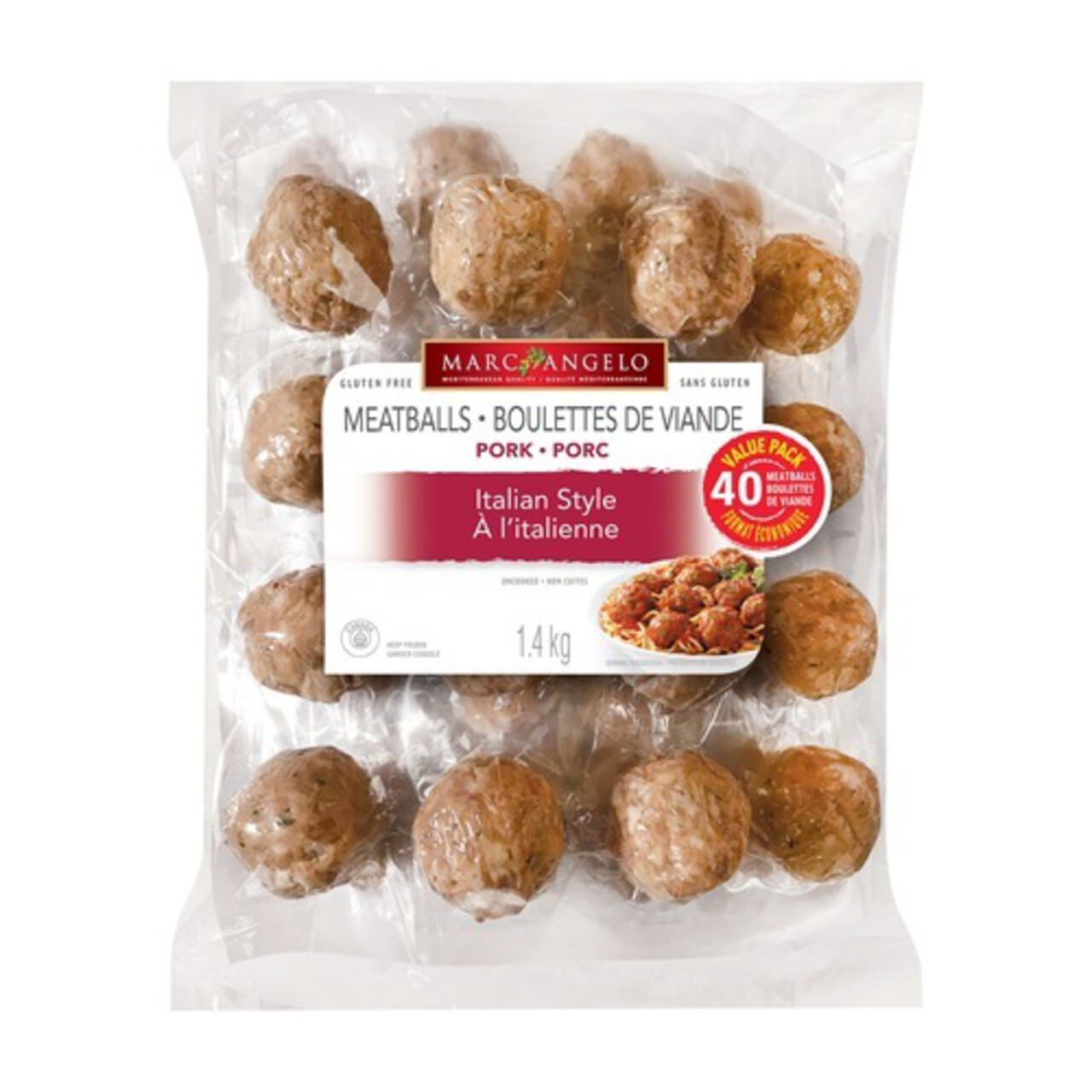 Marcangelo Frozen Pork Meatballs Italian Style 1.4 kg - Voilà Online ...