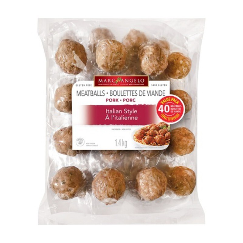 Marcangelo Frozen Pork Meatballs Italian Style 1.4 kg - Voilà Online ...