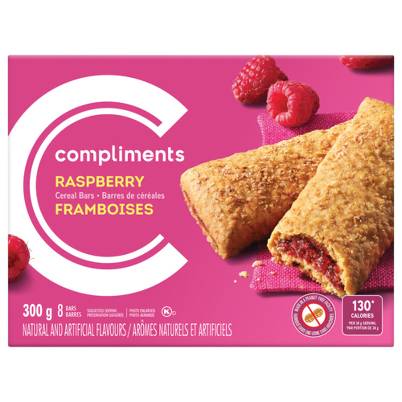 Compliments Peanut-Free Cereal Bar Raspberry 300 g - Voilà Online ...