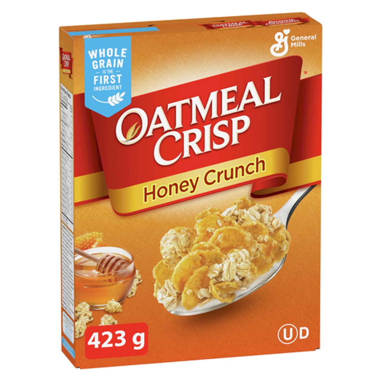 Oatmeal Crisp Cereal Honey Crunch High Fibre and Whole Grains 423 g ...