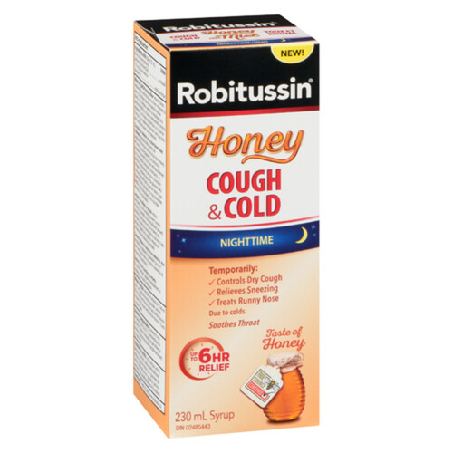 Robitussin Nighttime Cough & Cold Honey 230 ml - Voilà Online Groceries ...