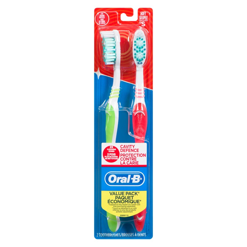 Oral-B Manual Toothbrushes Cavity Defense Soft 2 Pack - Voilà Online ...