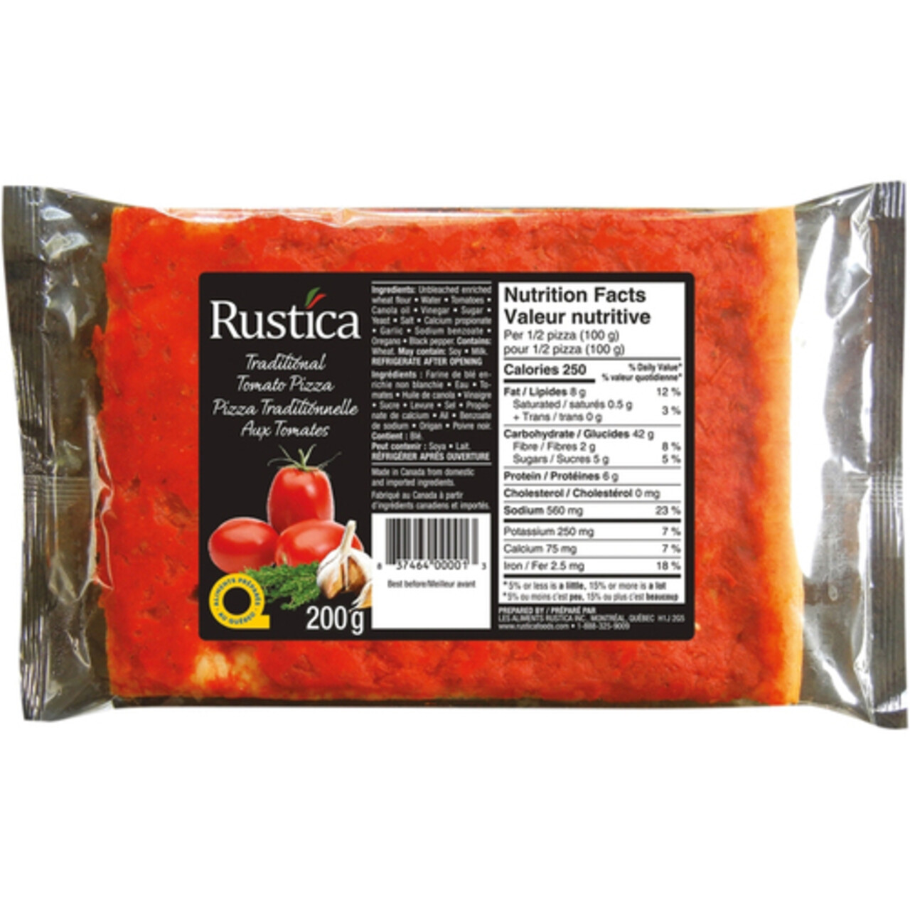 Rustica Pizza Supreme Tomato 200 g - Voilà Online Groceries & Offers