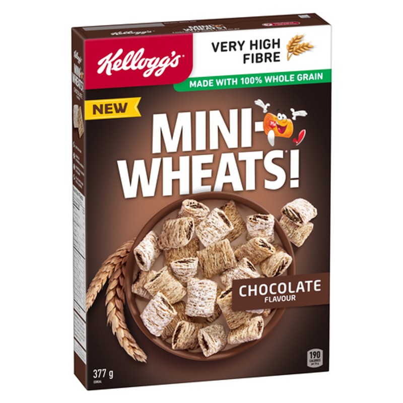 Kellogg's Mini Wheats Cereal Chocolate 377 g - Voilà Online Groceries ...