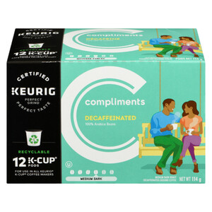 Compliments Decaffeinated Coffee Medium Roast 12 K-Cups 114 g - Voilà ...