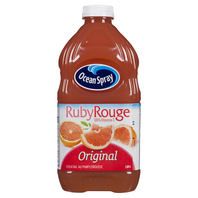 Ocean Spray Cocktail Juice Ruby Red Grapefruit 1.89 L (bottle) - Voilà ...
