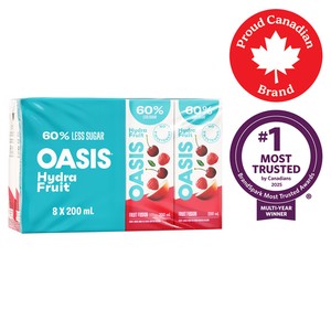 Oasis Hydrafruit Juice Boxes Fruit Fusion 8 x 200 ml - Voilà Online ...