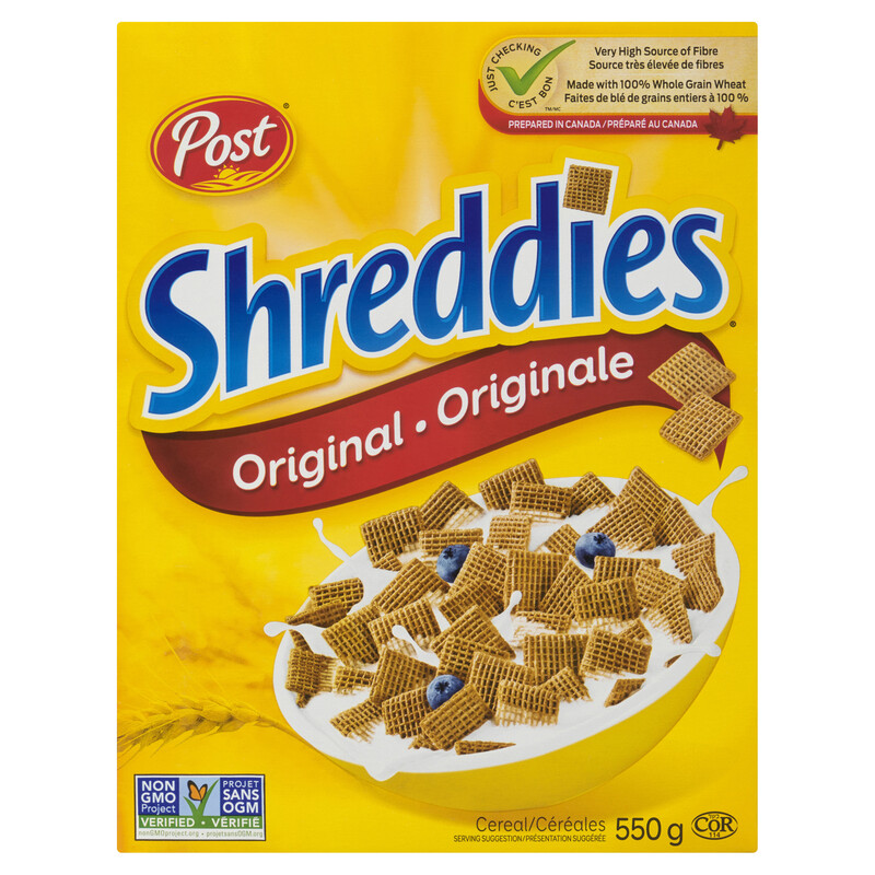 Post Shreddies Cereal Original 550 g - Voilà Online Groceries & Offers