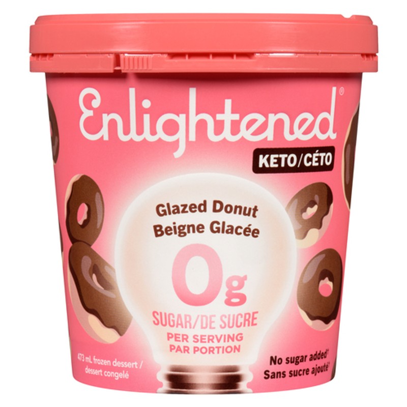Enlightened frozen keto glazed donut pint Dessert 473 ml - Voilà Online ...