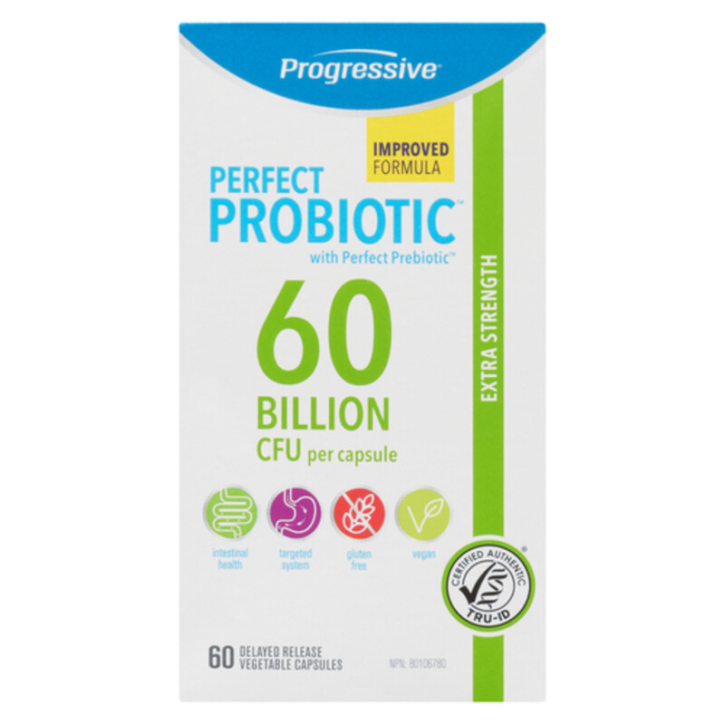 Progressive Perfect Probiotic 60 Billion Extra Strength 60 Vegetable ...