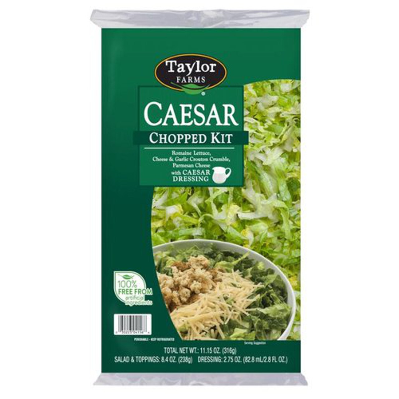 Taylor Farms Chopped Salad Kit Caesar 316 g - Voilà Online Groceries ...
