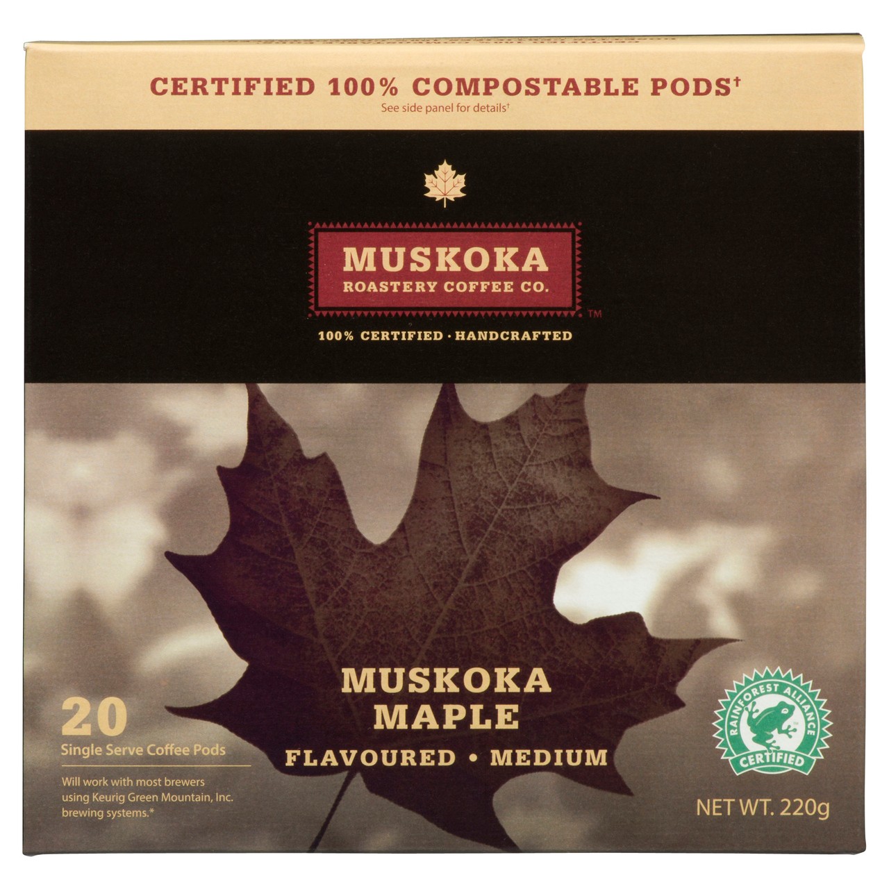 Muskoka Roastery Coffee Compatible Coffee Pods Muskoka Maple 20 K-Cups ...